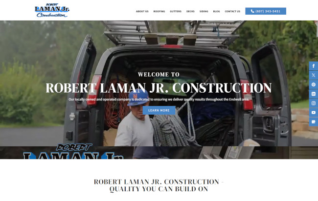 Our New Website is Live! | Robert Laman Jr. Construction